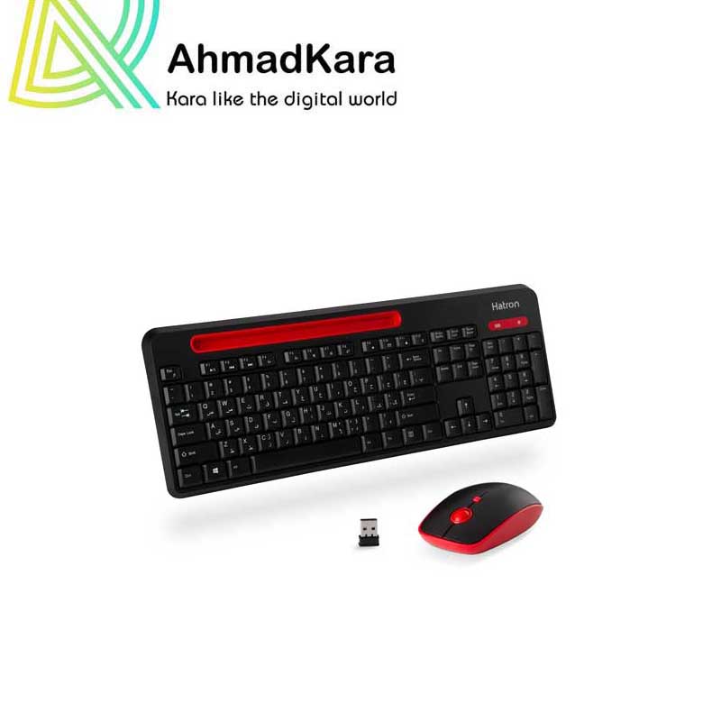 کیبورد و ماوس بی سیم هترون مدل HKCW135 - احمدکارا